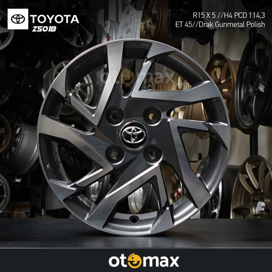 Velg Mobil Toyota VelOz Z5018 Ring 15 Dark Gunmetal Polish | Otomax ...