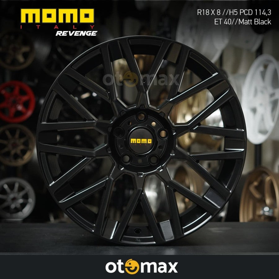 Momo Revenge Ring 18" Matte Black - Velg Mobil Berkualitas Tinggi ...