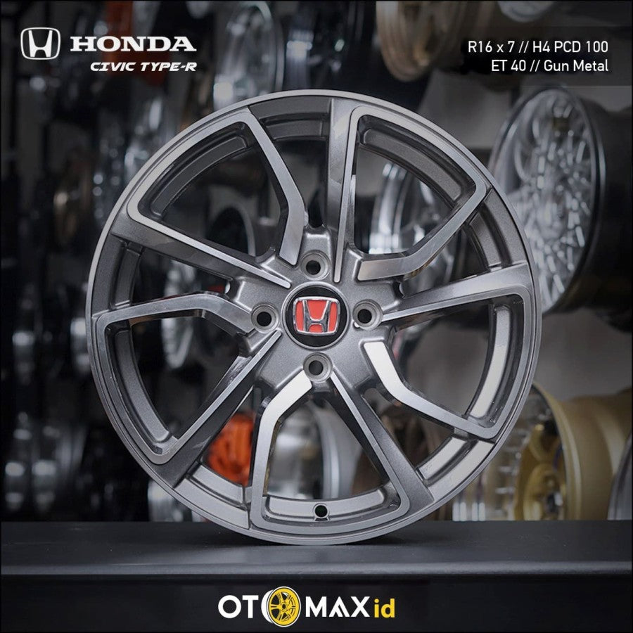 Velg Mobil Honda Civic Type R Ring 16 Gunmtal | Otomax Store – Otomax ...