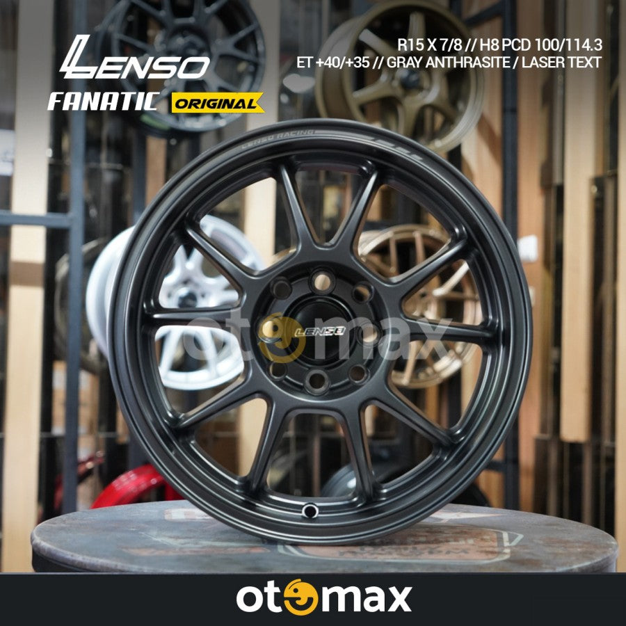 Velg Mobil Lenso Fanatic Original Ring 15 Grey Anthrasite/Las Text ...