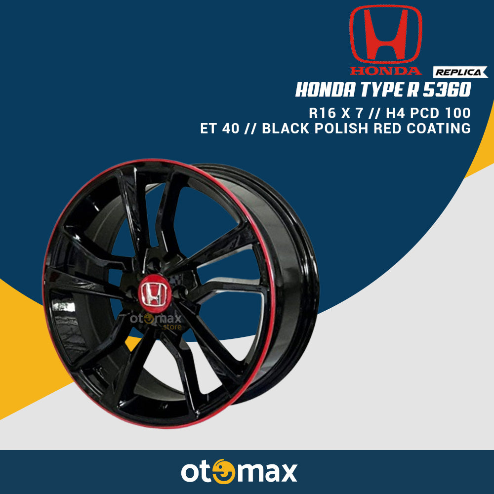 Velg Honda Type R 5360 Hitam Poles, Harga Terjangkau & Berkualitas ...