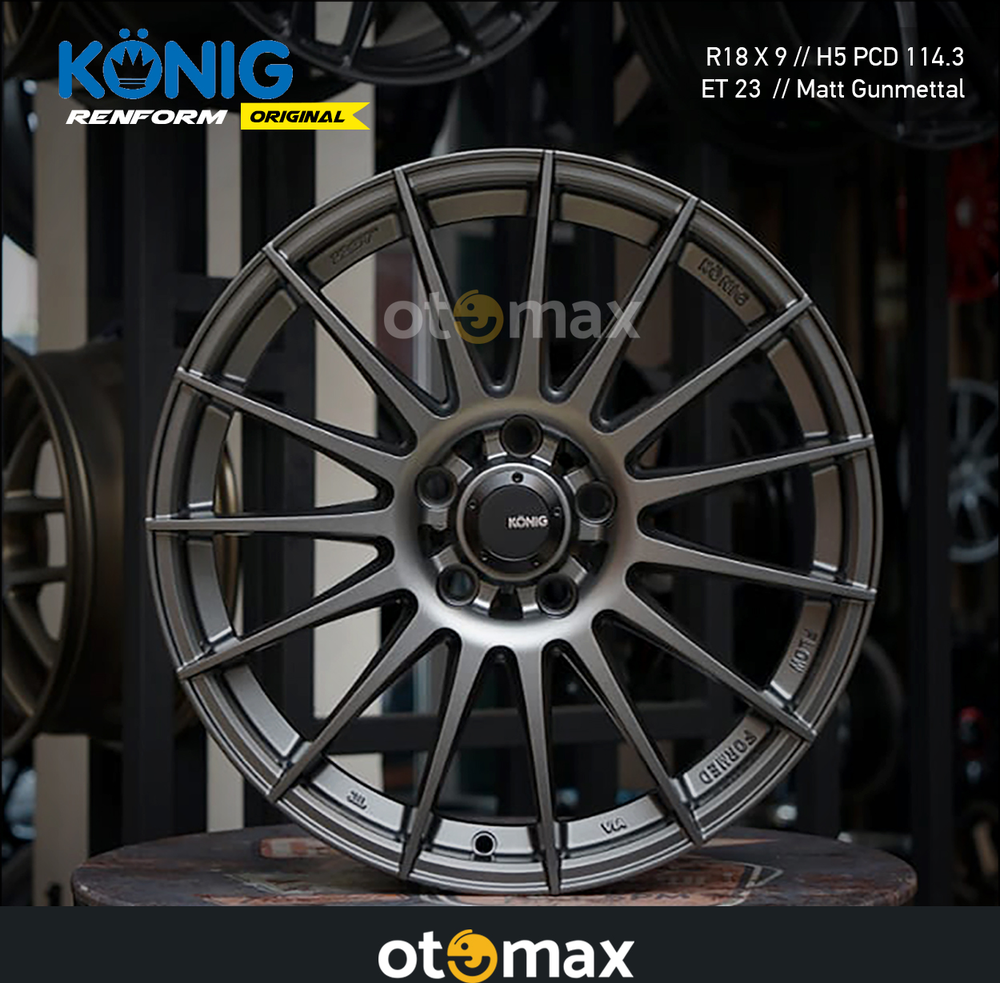 Velg Mobil Konig Rennform Original Ring 18 23 Matt Gunmetal | Otomax ...