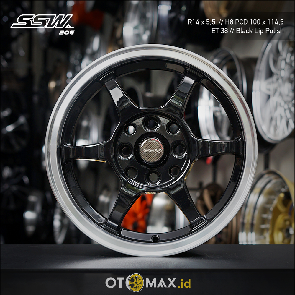 Velg Mobil SSW Ring 14 Black Lip Polish|Otomax Store – Otomax Store ...