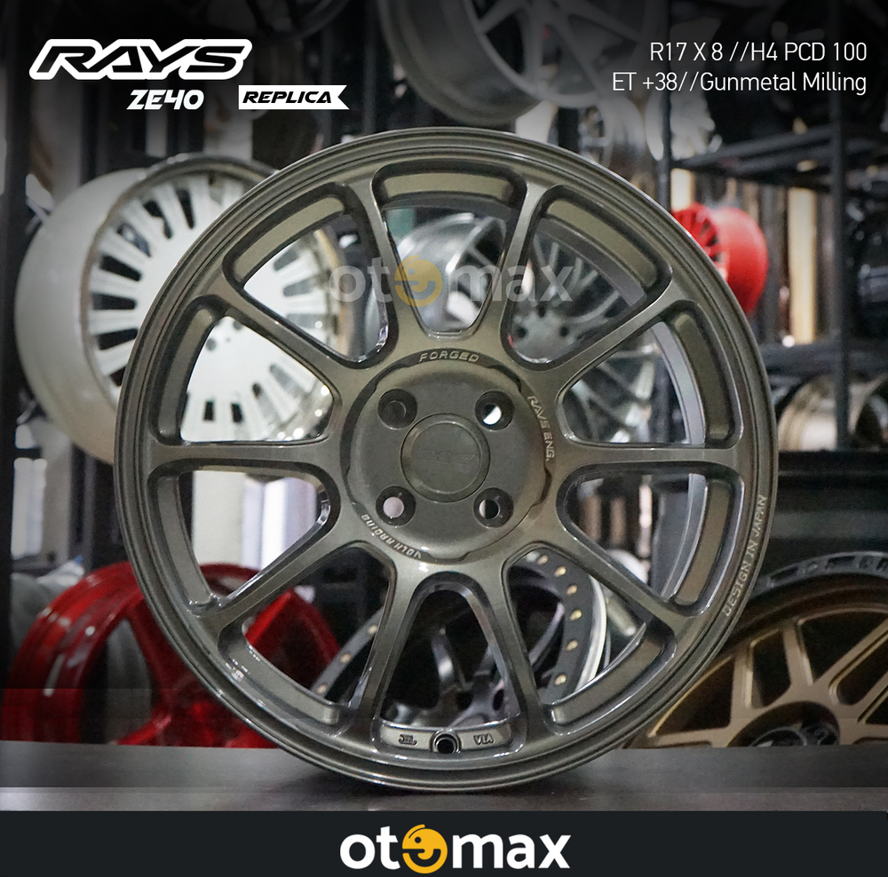 Volk Rays ZE40 17 H4 - Velg Mobil Gunmetal Milling untuk Tampilan Sporty | Rays – Otomax Store ...