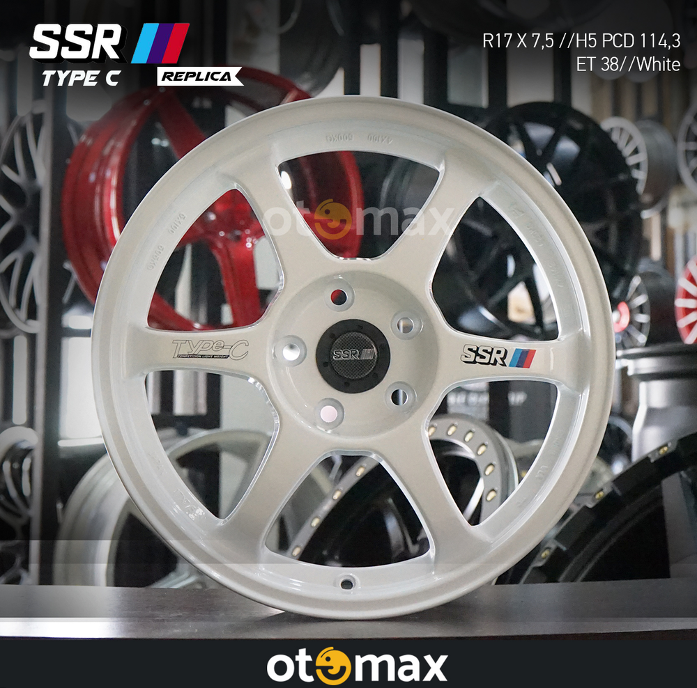 Velg SSR Type C Ring 17 PCD114,3 White - Estetik & Ringan untuk JDM ...