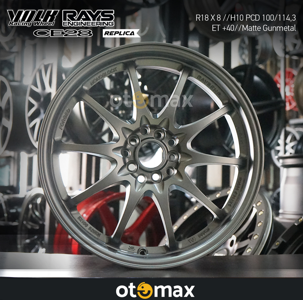 RAYS Volk CE28 Velg Mobil 18 Inci - Elegan dan Tahan Lama | Matt Gunmetal – Otomax Store : Jual ...