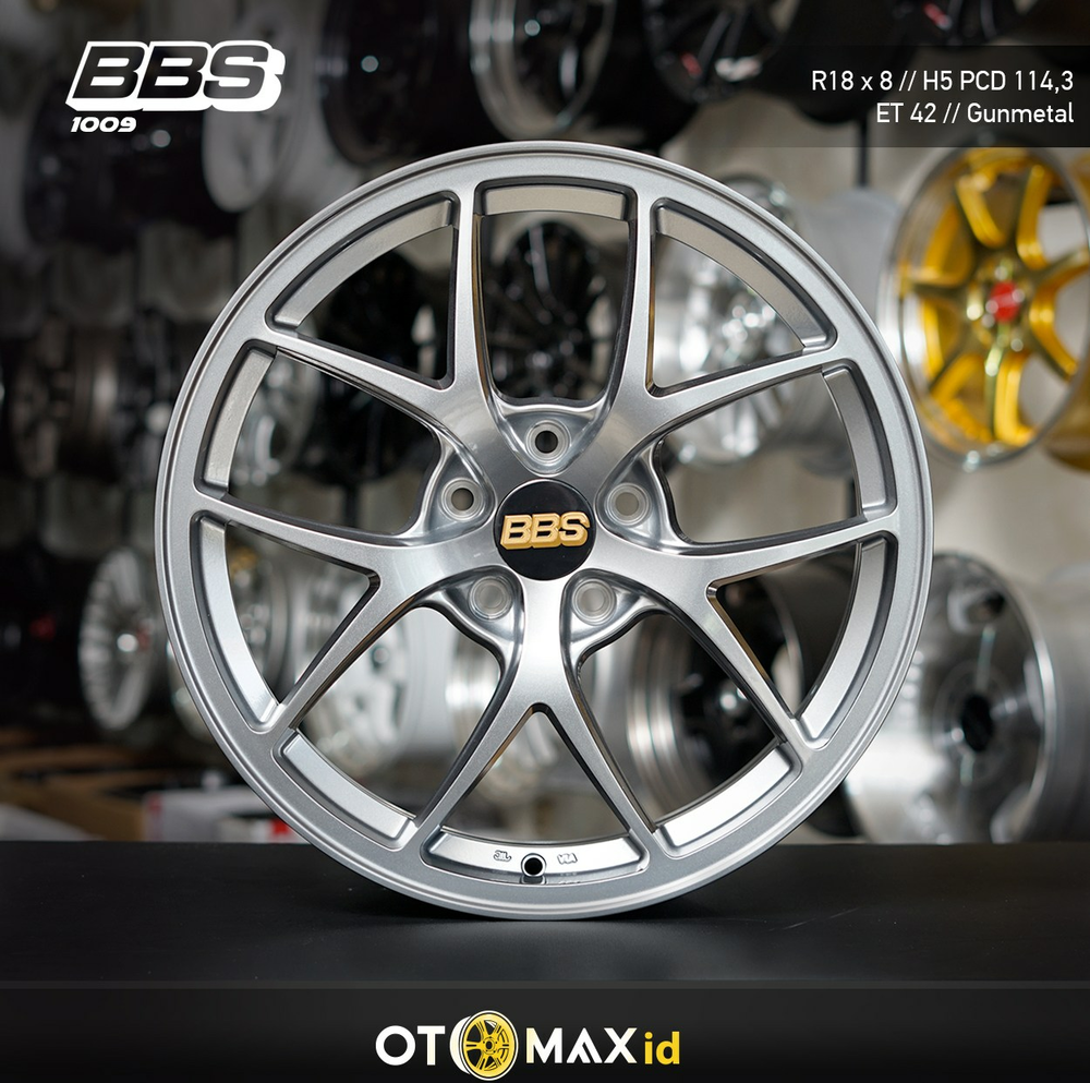 Velg Mobil BBS 1009 Ring 18 Gunmetal – Otomax Store : Jual Velg Mobil & Ban Mobil Original Murah