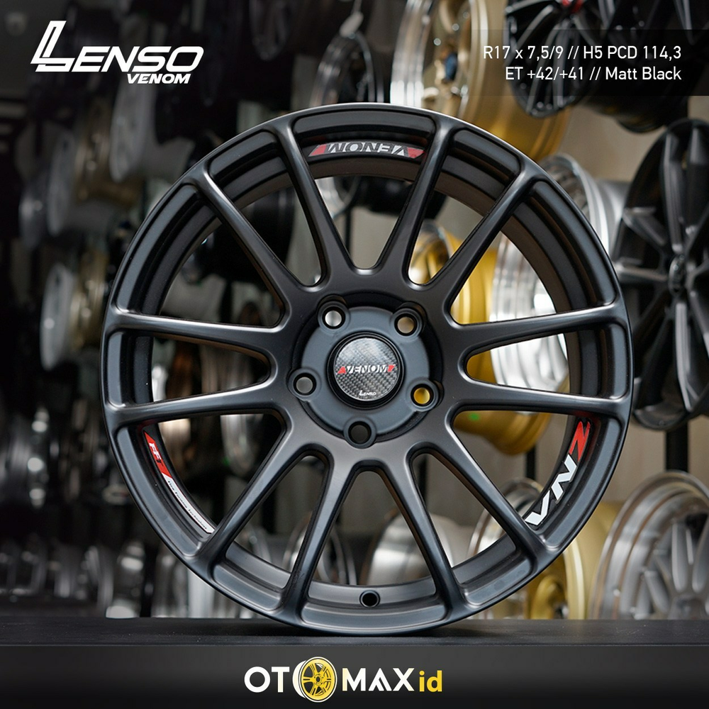 Velg Mobil Lenso Venom Ring 17 H5 Matt Black|Otomax Store – Otomax Store : Jual Velg Mobil & Ban ...