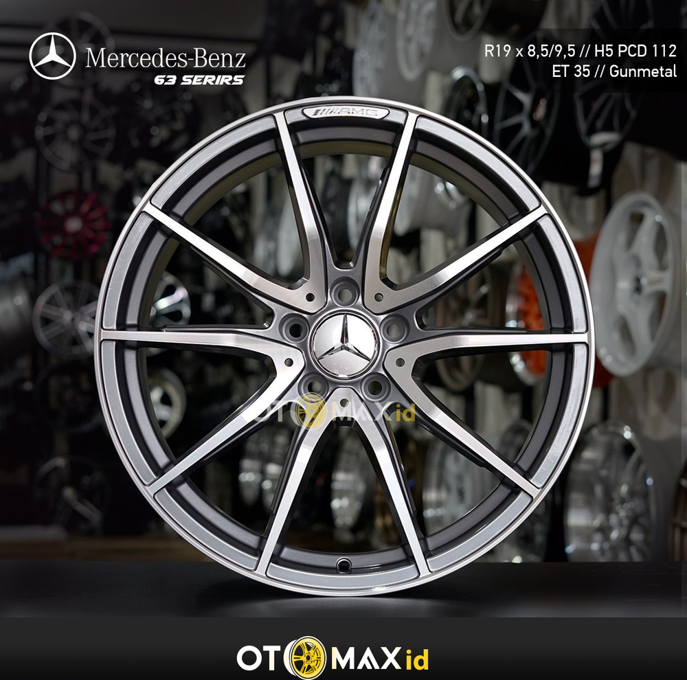 Velg Mobil Gunmetal Ring 19 untuk Mercedez Benz 63 Series - Kualitas ...