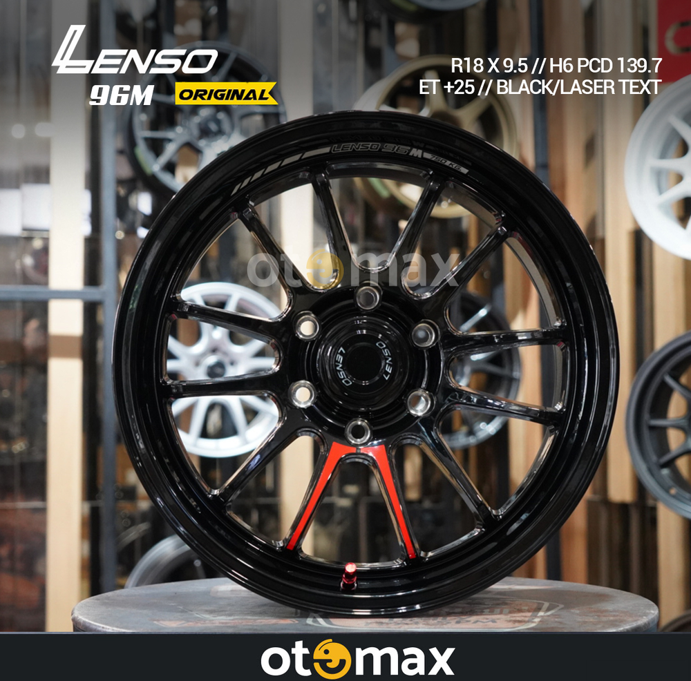 Velg Mobil Lenso 96M Original Ring 18 Black Laser Text|Otomax store ...