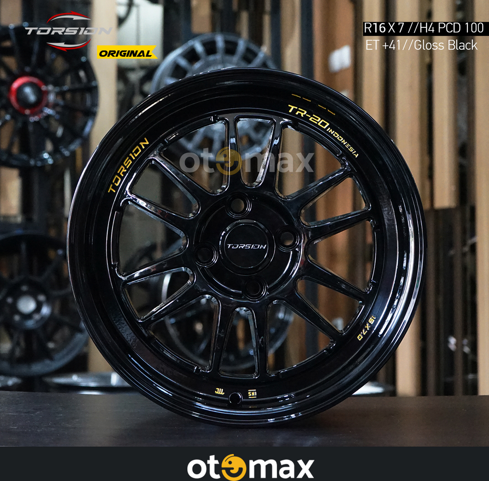 Velg Mobil Torsion TR20 Ring 16 Black Glossy | Otomax Store – Otomax ...