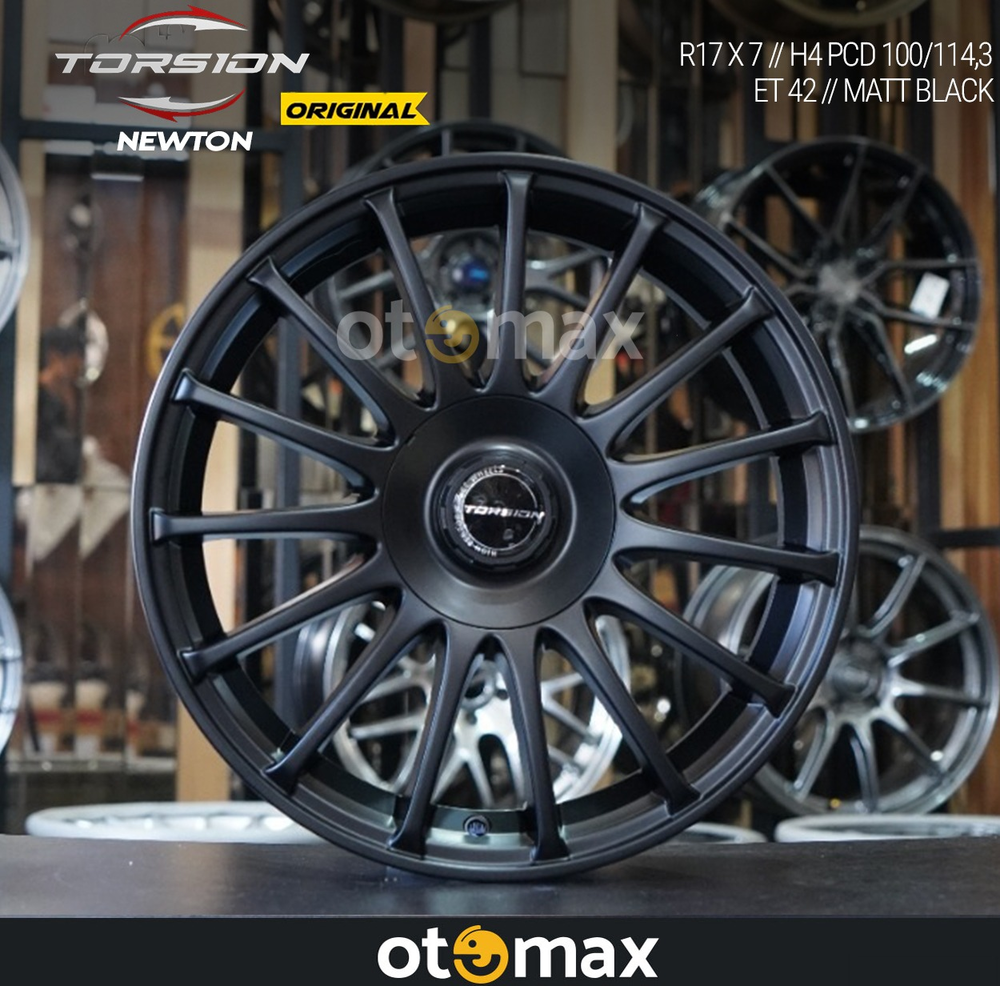 Velg Mobil Torsion Newton Ring 17 H8 Matt Black | Otomax Store – Otomax Store : Jual Velg Mobil ...