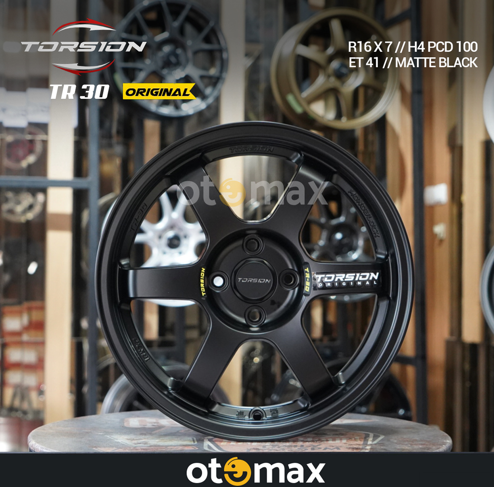 Harga Velg Mobil Torsion TR30 Ring 16 Matt Black Terjangkau 2024 ...