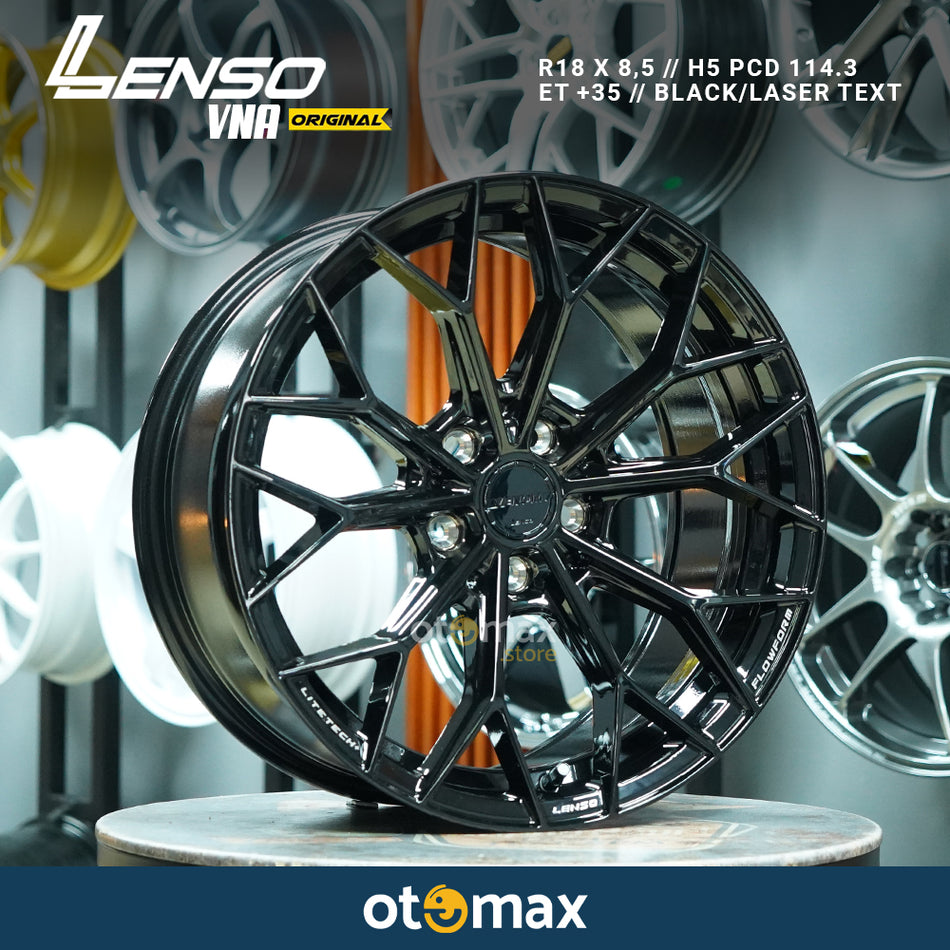 Velg Lenso Venom VNA R18 Black Laser Text - Kualitas Premium & Durabilitas Tinggi – Otomax Store ...