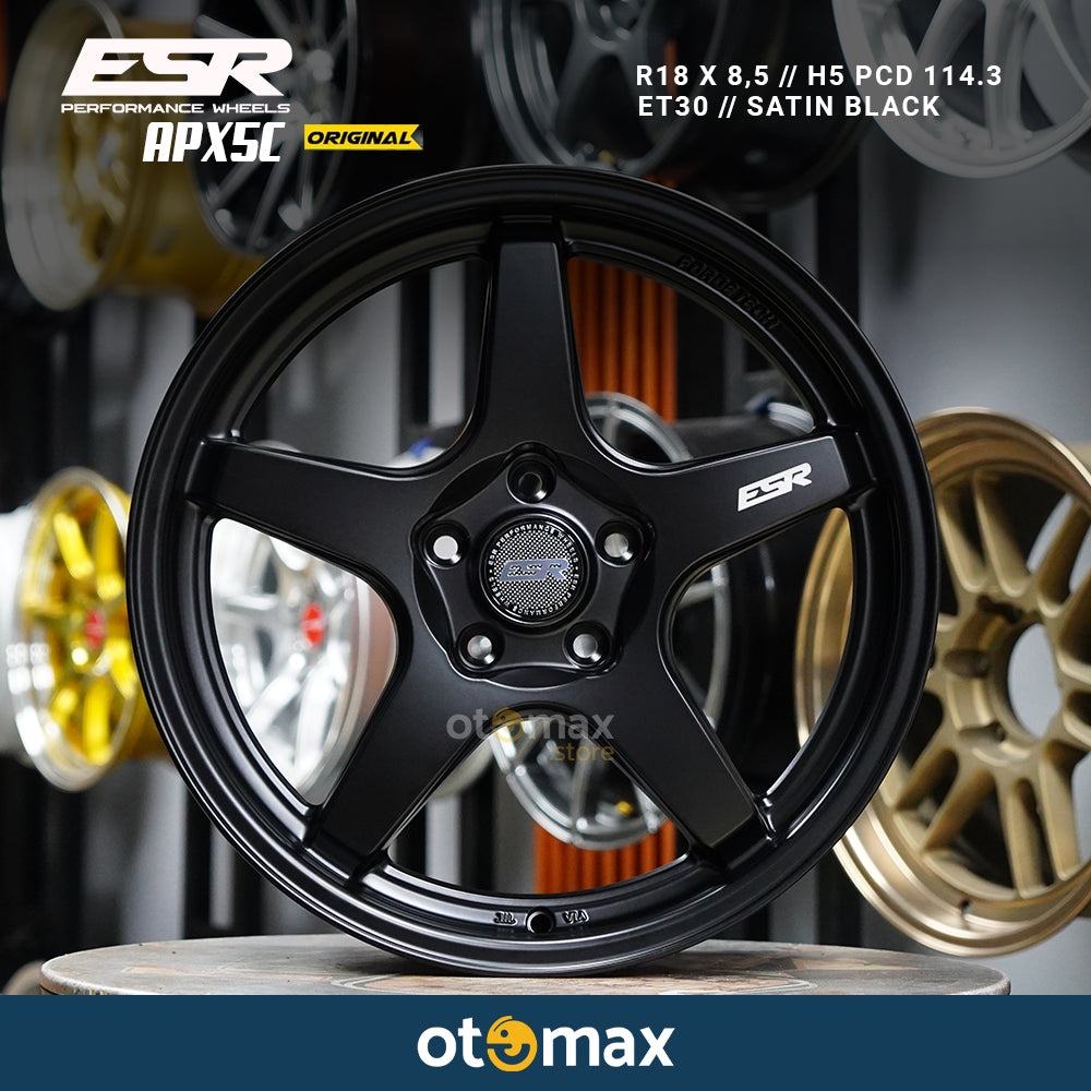 Velg Mobil ESR APX5C Original Ring 18 ET30 Satin Black – Otomax Store ...