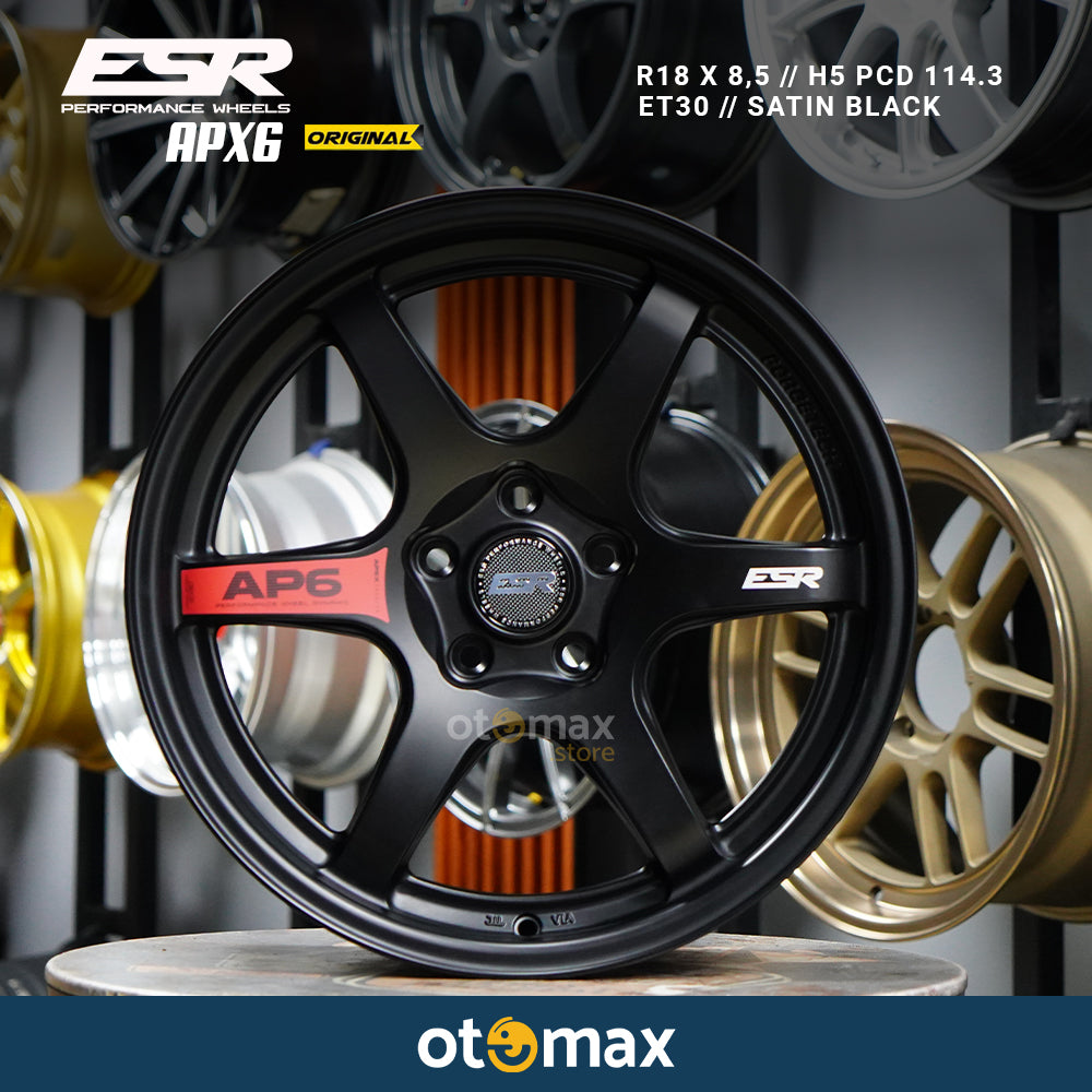 Velg Mobil ESR APX6 Original Ring 18 ET30 Satin Black – Otomax Store ...