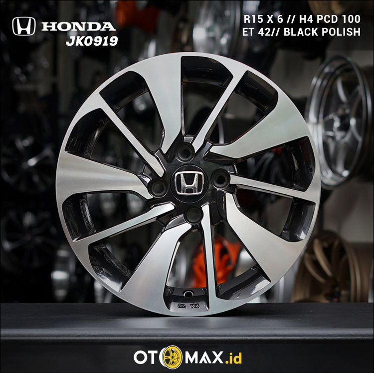 Velg Mobil Honda Brio RS Black Polish SNI - Desain Sporty | Honda ...