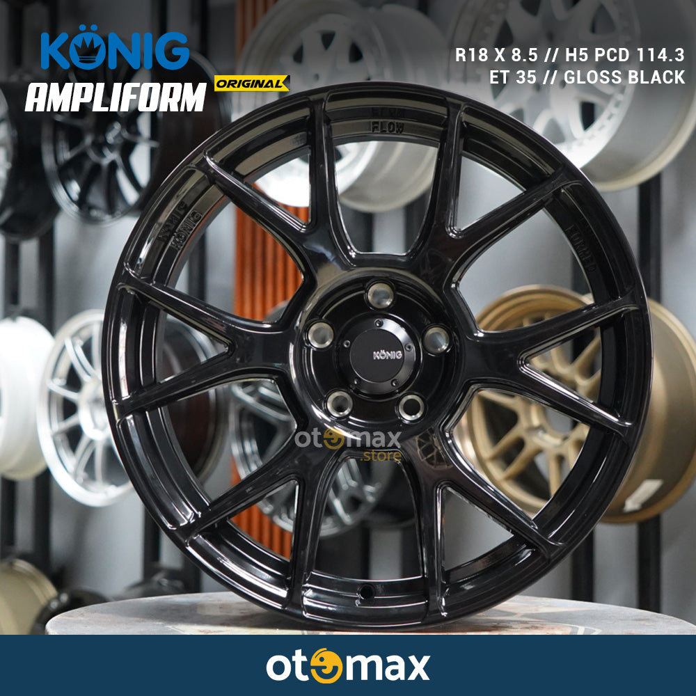 Velg Mobil Konig Ampliform Original Ring 18 Gloss Black | Otomax Store ...