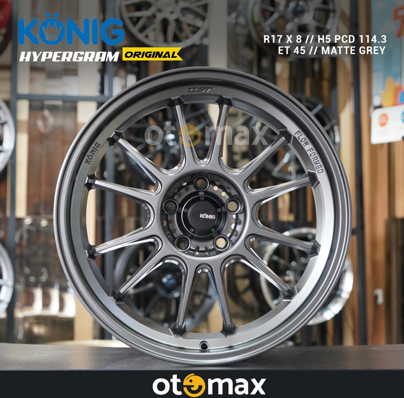 Velg Mobil Konig Hypergram Original Ring 17 H5 Matt Grey | Otomax Store – Otomax Store : Jual ...