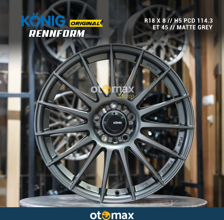 Velg Mobil Konig Rennform Original Ring 18 45 Matt Grey DGM8K | Otomax ...
