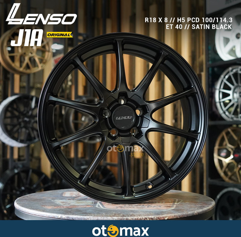 Velg Mobil Lenso J1A Original Ring 18 Satin Black|Otomax Store – Otomax Store : Jual Velg Mobil ...