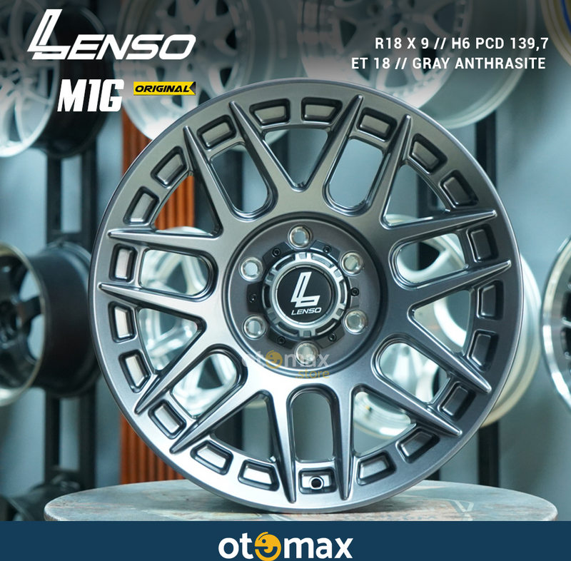 Velg Mobil Lenso M1G Original Ring 18 Grey Anthrasite | Otomax Store ...