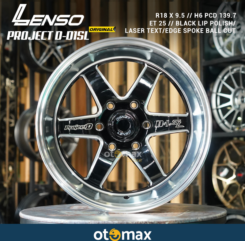 Velg Mobil Lenso Project D-D1SL Original Ring 18 Black Lip Polish|Otomax Store – Otomax Store ...