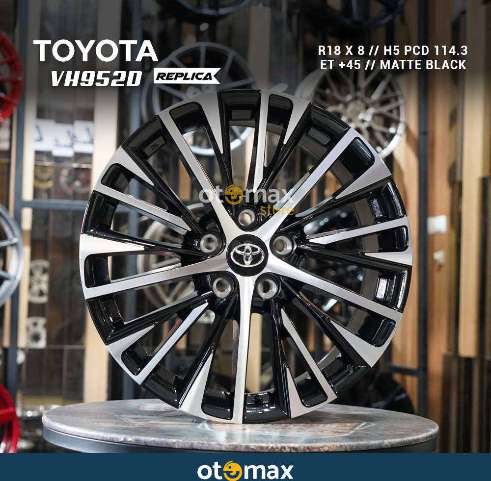 Velg Mobil Toyota VH952D Ring 18 Matt Black | Otomax Store – Otomax ...