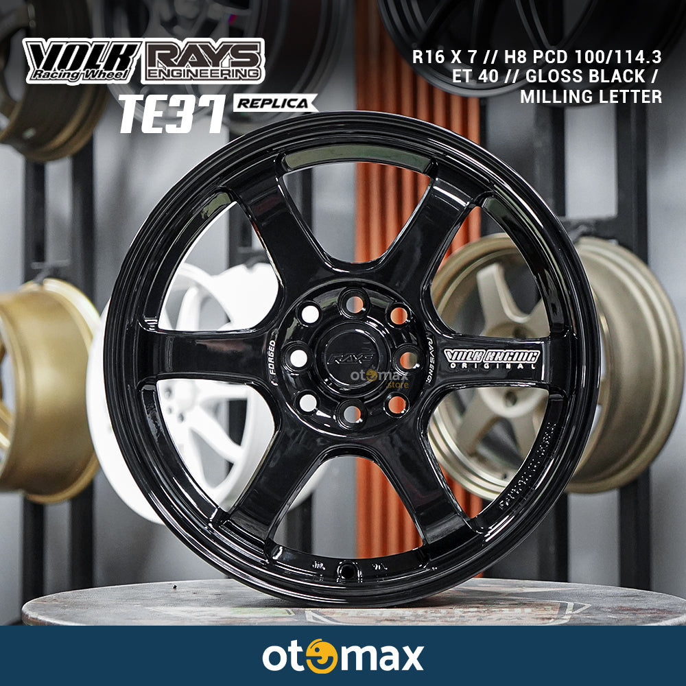 Velg Mobil Volk Rays TE37 Ring 16 Gloss Black Milling Letter – Otomax Store : Jual Velg Mobil ...