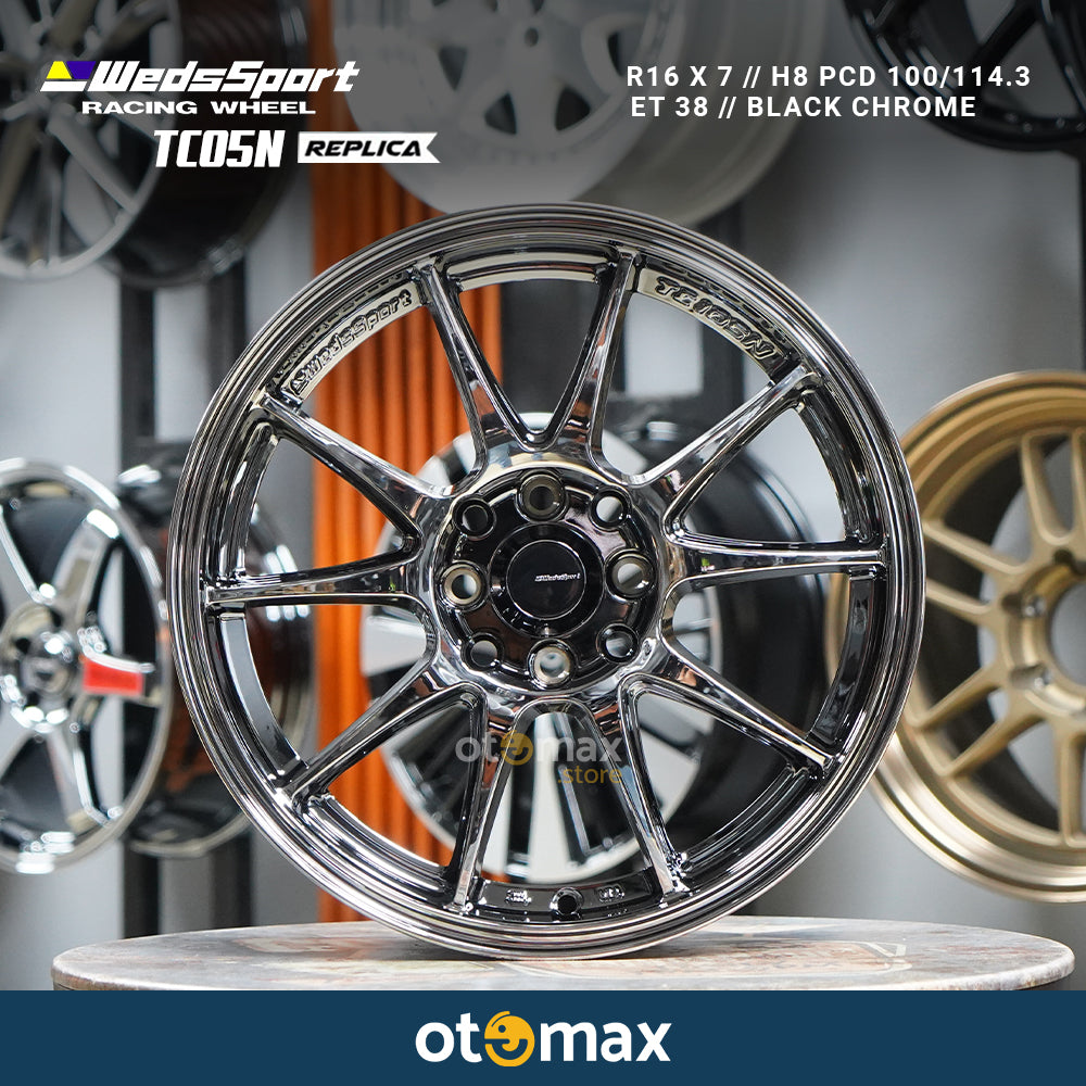 Velg Wedssport TC105N Ring 16 - Black Chrome, Ringan dan Tahan Lama ...