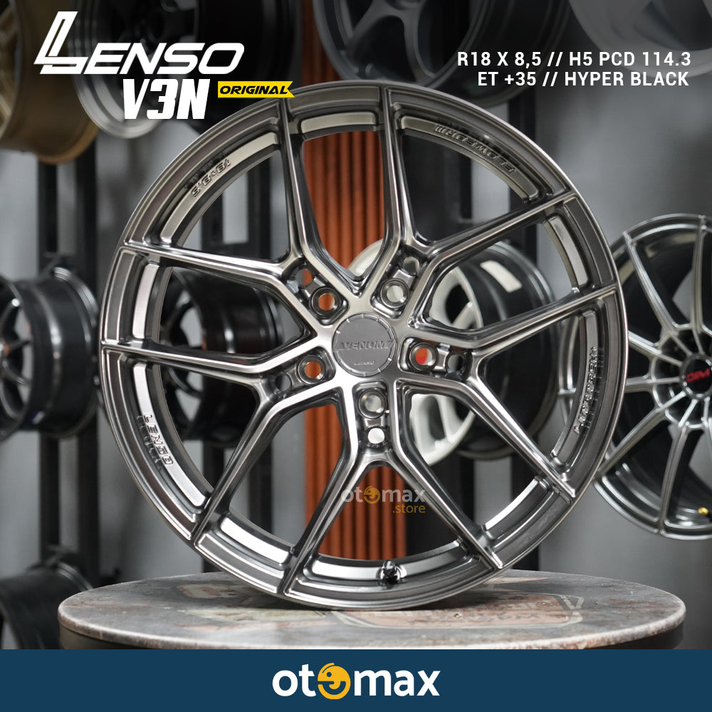 Velg Mobil Lenso Venom V3N Original Ring 18 Hyper Black – Otomax Store ...