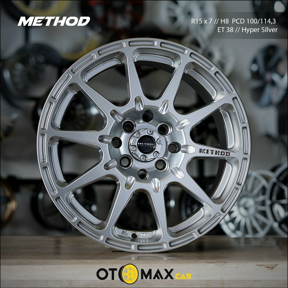 Method Race Wheels Ring 15 Hyper Silver: Velg Mobil Agresif & Kuat ...