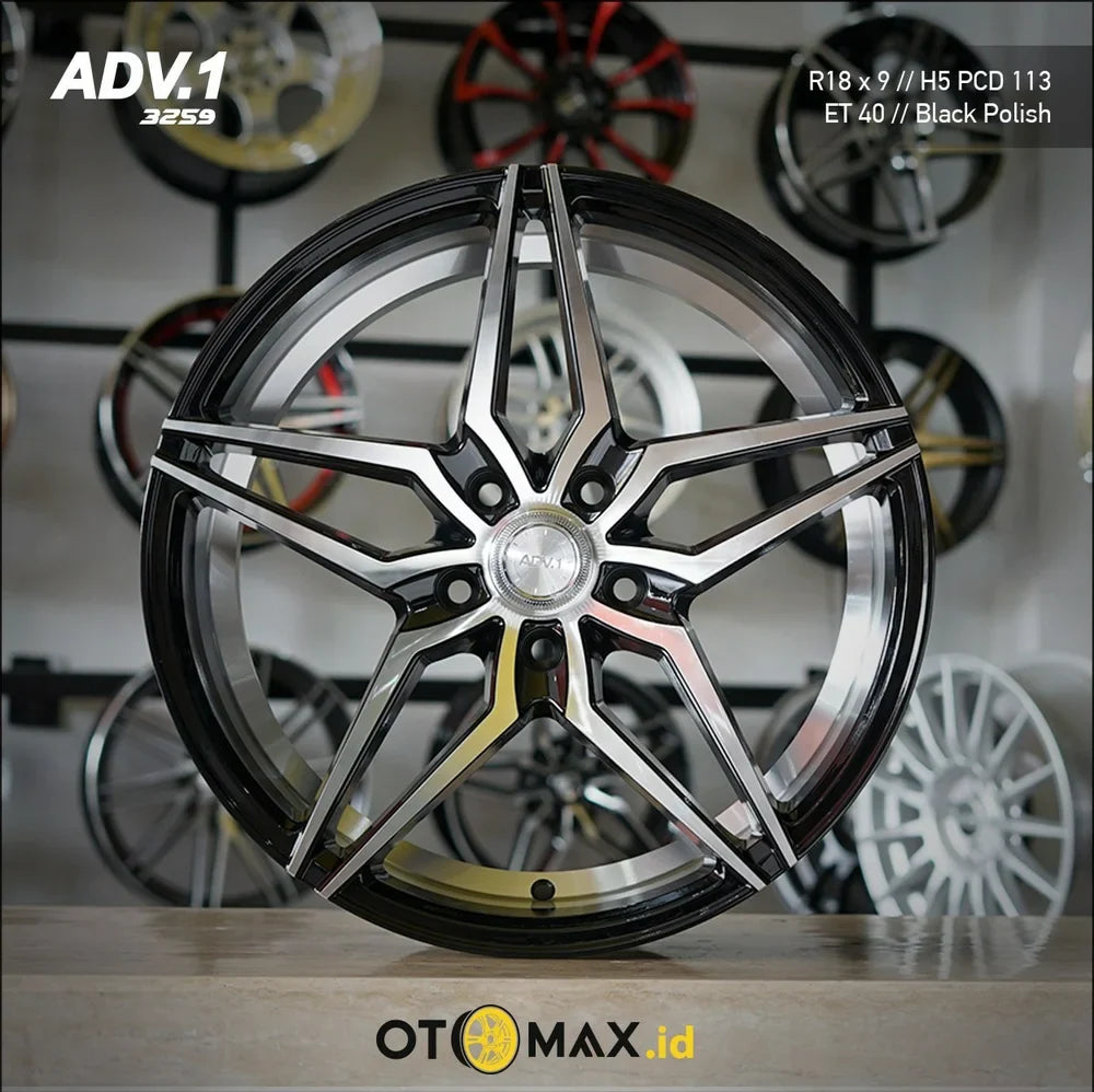 Velg Mobil ADV-1 3259 Ring 18 Black Polish | Otomax Store – Otomax ...