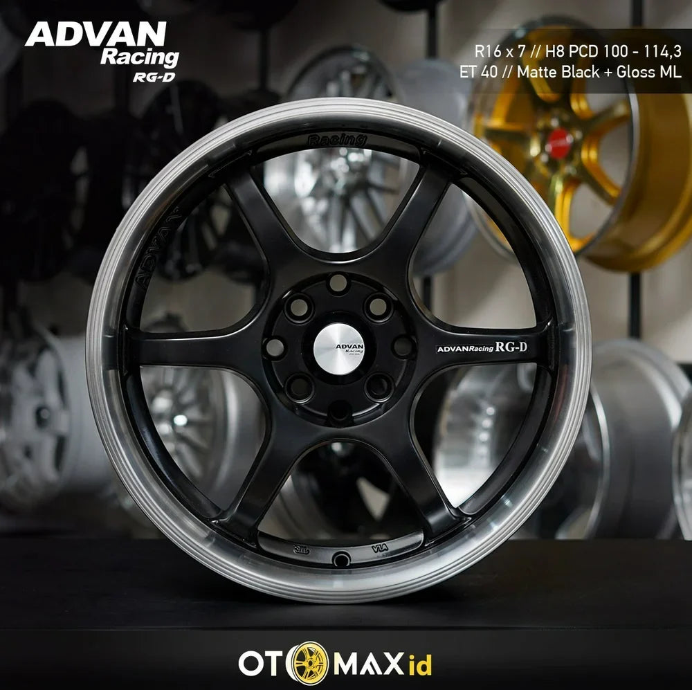 Velg Mobil Advan Racing RG-D Ring 16 Matte Black Gloss ML | Otomax ...