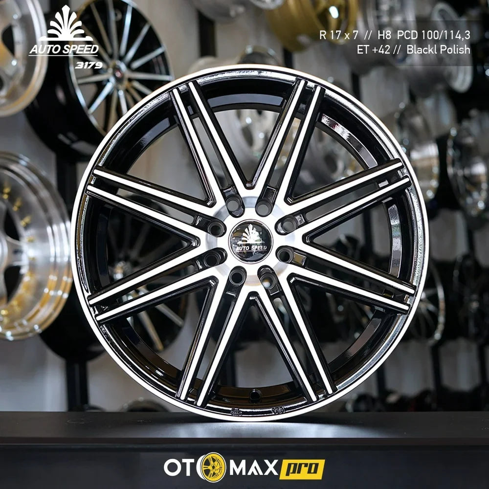 Velg Mobil Ring 17 Black Polish Auto Speed 3179 - Performa Maksimal ...