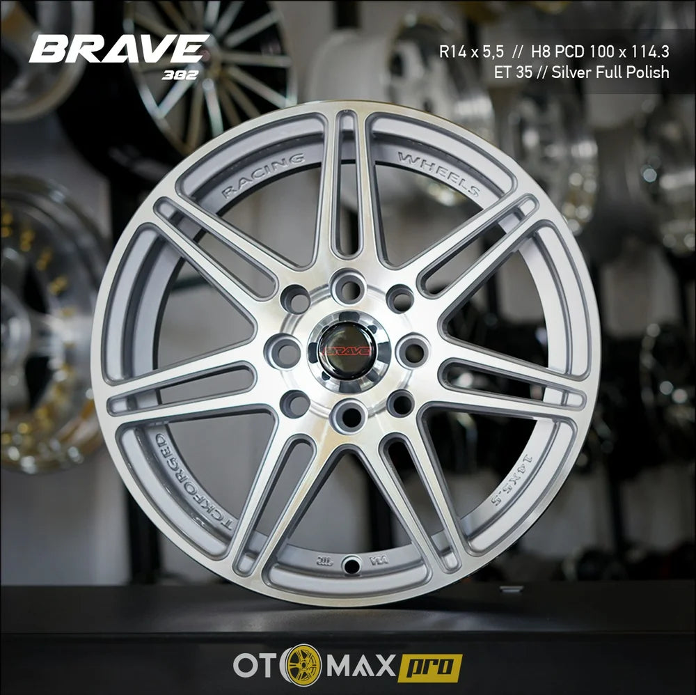 Brave Velg Mobil 382 Ring 14 Silver Full Polish - Estetika & Performa ...