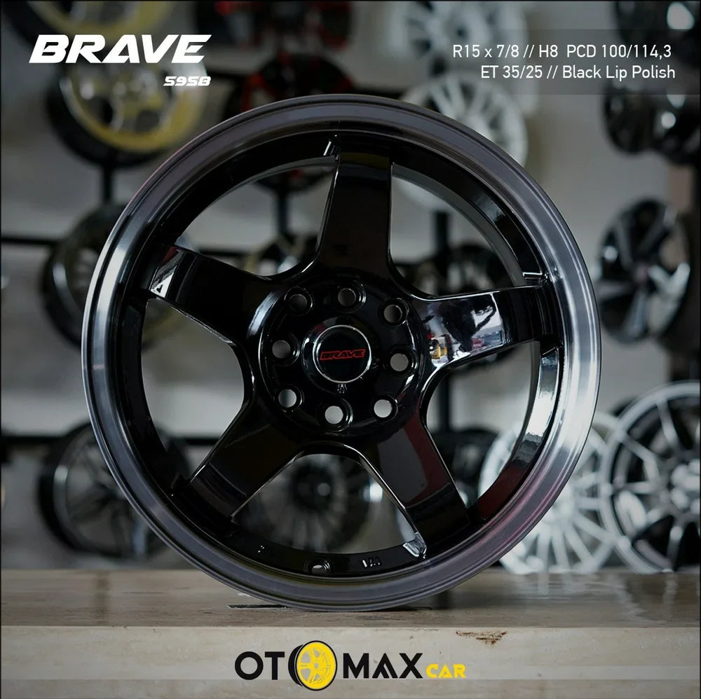 Velg Brave 5958 Ring 15 Black Lip Polish - Dapatkan Harga Terbaik ...