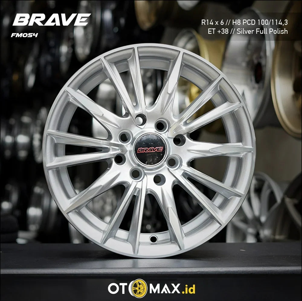 Velg Mobil Brave FM054 Ring 14 Silver Full Polish – Otomax Store : Jual ...