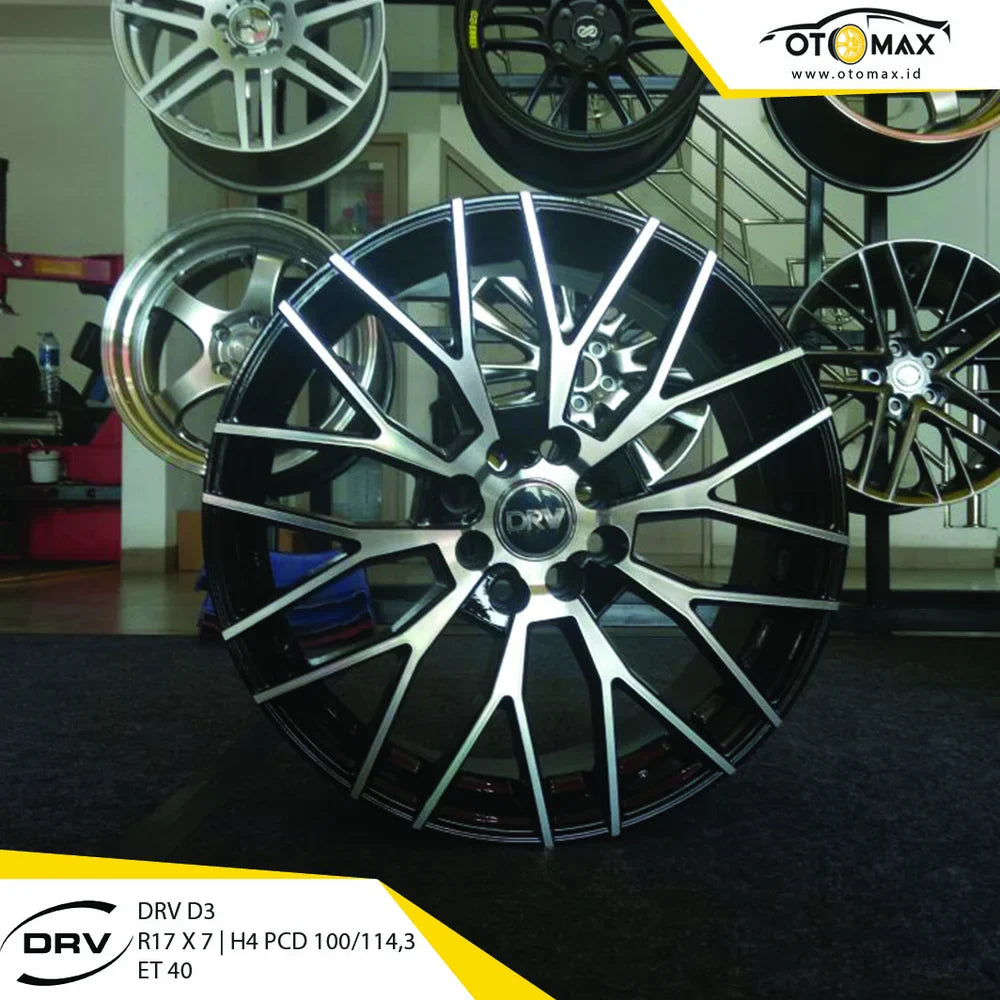 Velg Mobil Stylish DRV D3 Ring 17 Black Machine Face - Maksimalkan Performa! – Otomax Store ...