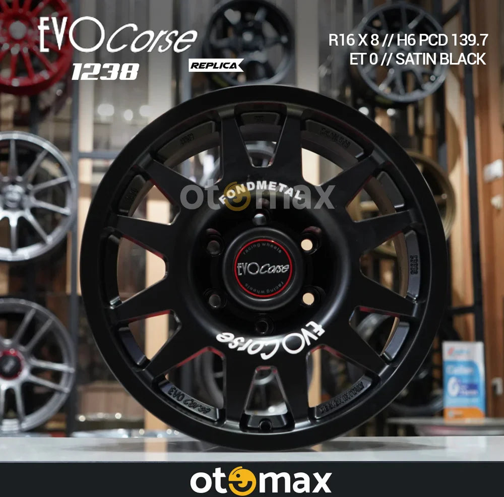 Velg Mobil EvoCorse Ring 16 Satin Hitam – Otomax Store : Jual Velg ...
