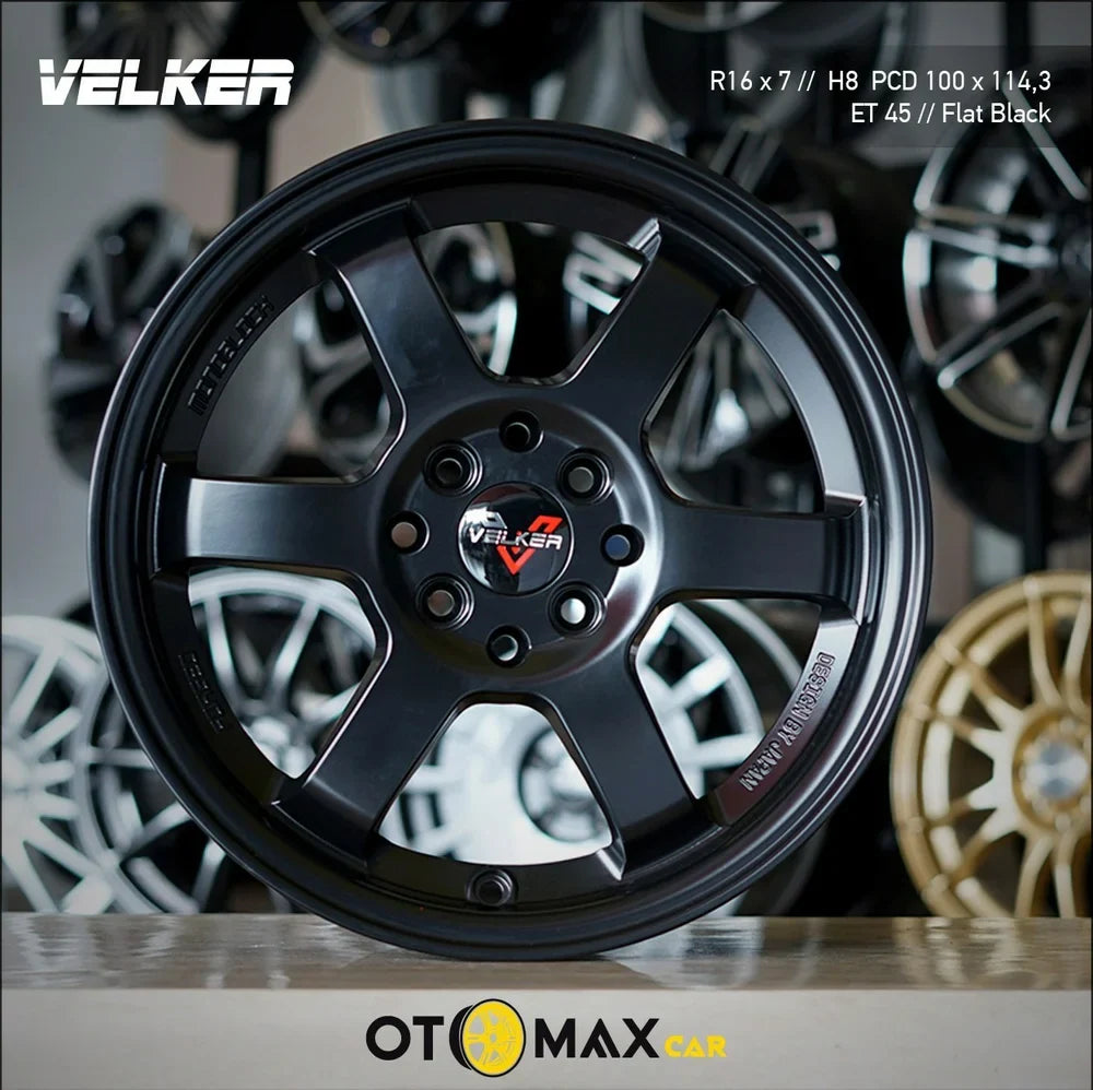 Velg Mobil Forged Velker Ring 16" Flat Black - Kekuatan & Elegansi ...