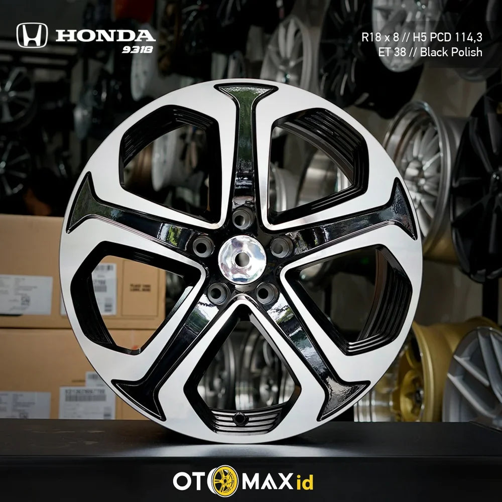 Velg Mobil Honda HRV 9318 Ring 18 Black Polish | Otomax Store – Otomax ...