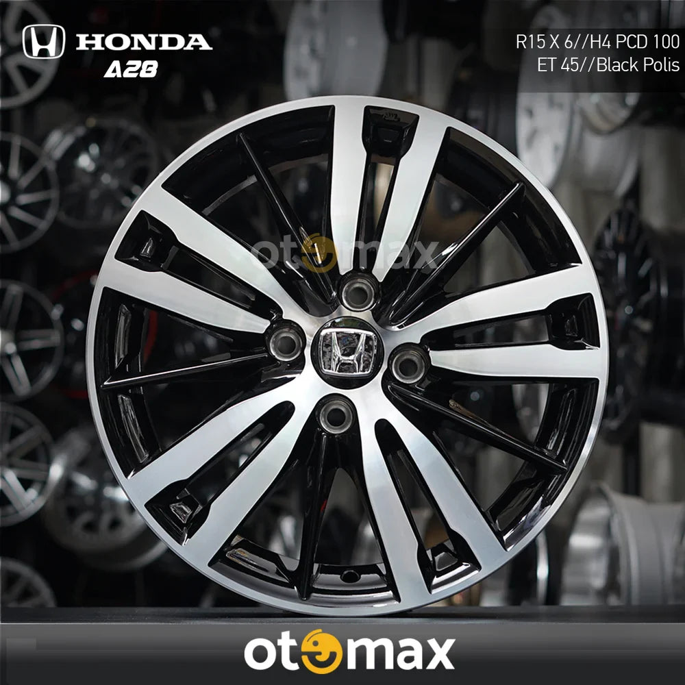 Velg Mobil Honda Jazz A28 Ring 15 Black Polish | Otomax Store – Otomax ...