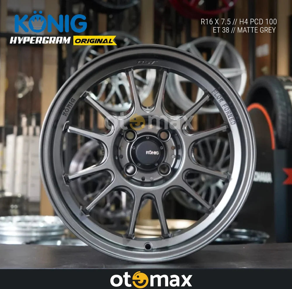 Velg Mobil Konig Hypergram Original Ring 16 Matt Grey DGM8K | Otomax ...