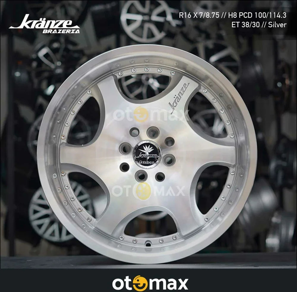 Velg Mobil Kranze Brazeria Dop Timbul Ring 16 Silver – Otomax Store ...