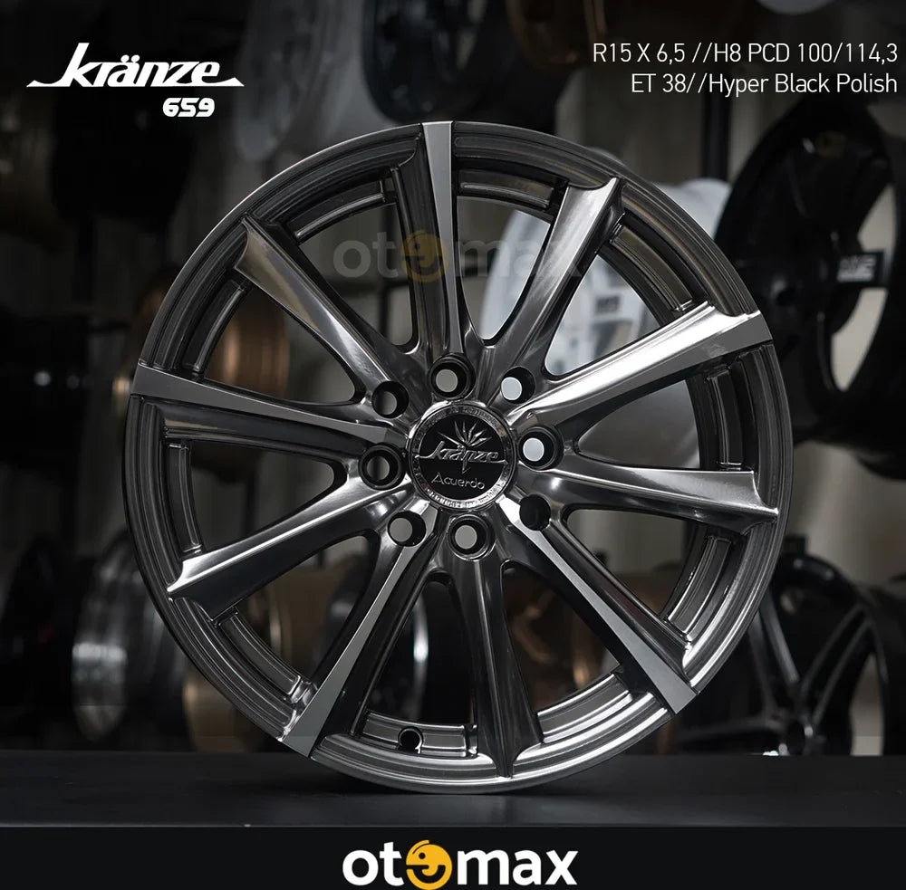 Kranze Maricive 659 - Velg Mobil Ring 15 Hyper Black Polish untuk ...