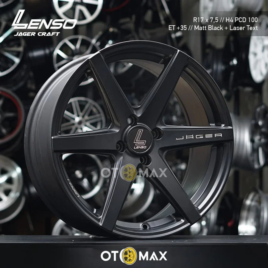 Velg Mobil Lenso Jager Craft Ring 17 H4 Matt Black Laser Text|Otomax Store – Otomax Store : Jual ...