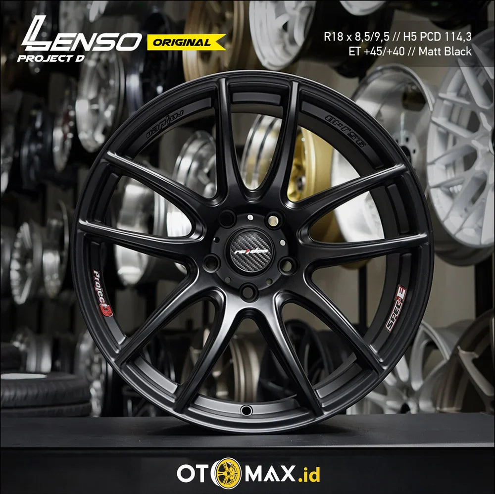 Velg Mobil Lenso Project D Spec E Ring 18 Matt Black|Otomax Store ...