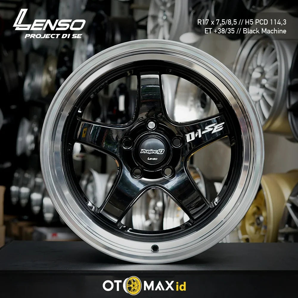 Velg Mobil Lenso Project D1 SE Ring 17 Black Machine|Otomax Store ...