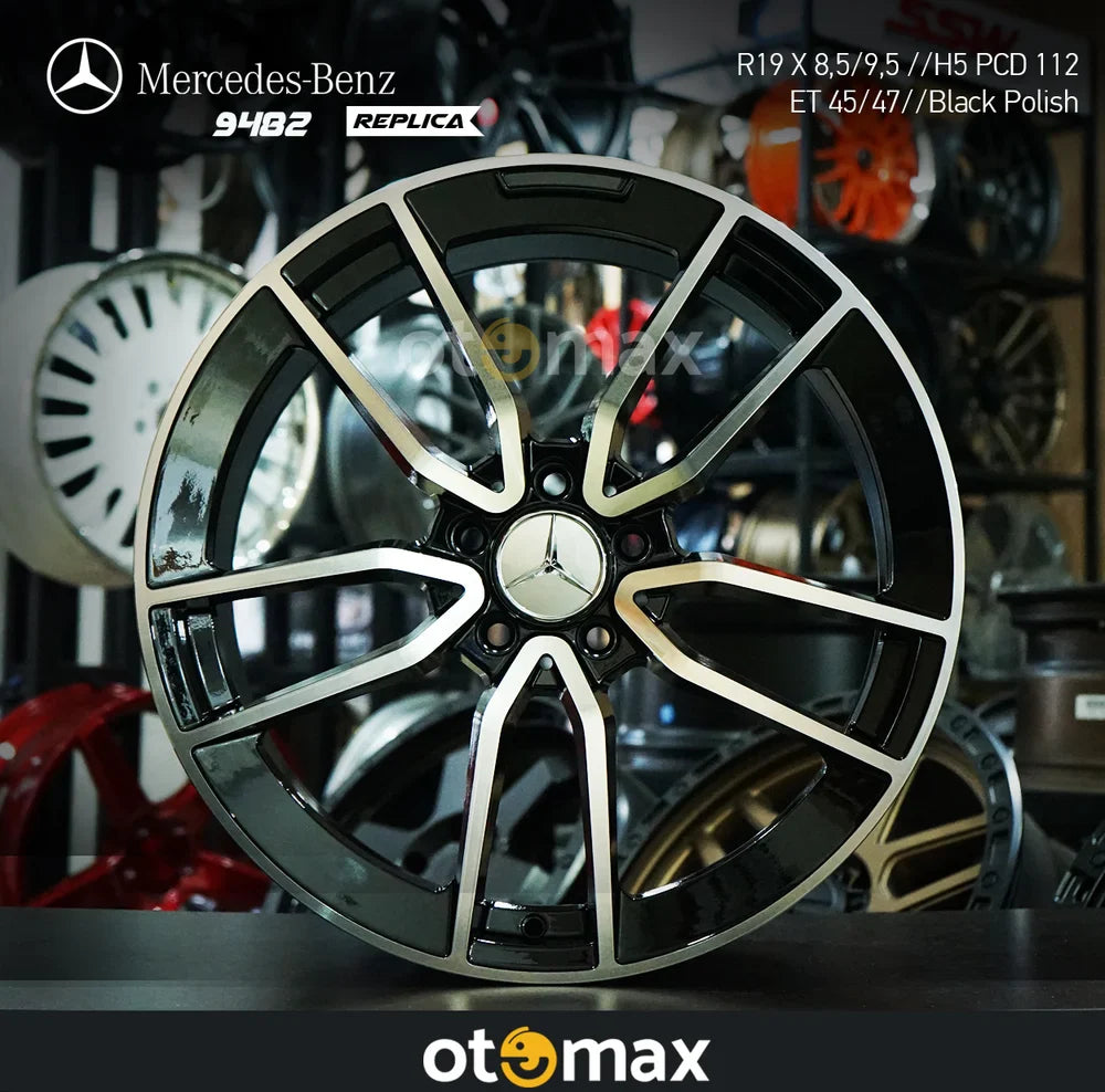 Velg Mobil Ring 19 Black Polish - Kualitas Tinggi Mercedes-Benz ...
